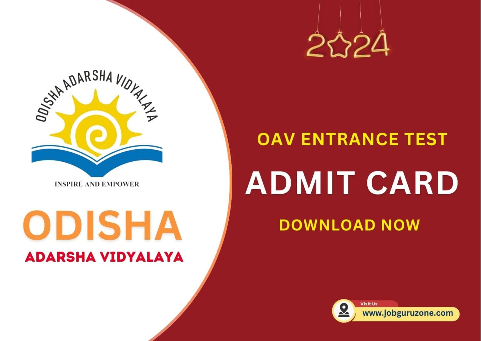 OAV/OMAV ENTRANCE TEST - 2024 ADMIT CARD DETAILS - JOB GURU ZONE